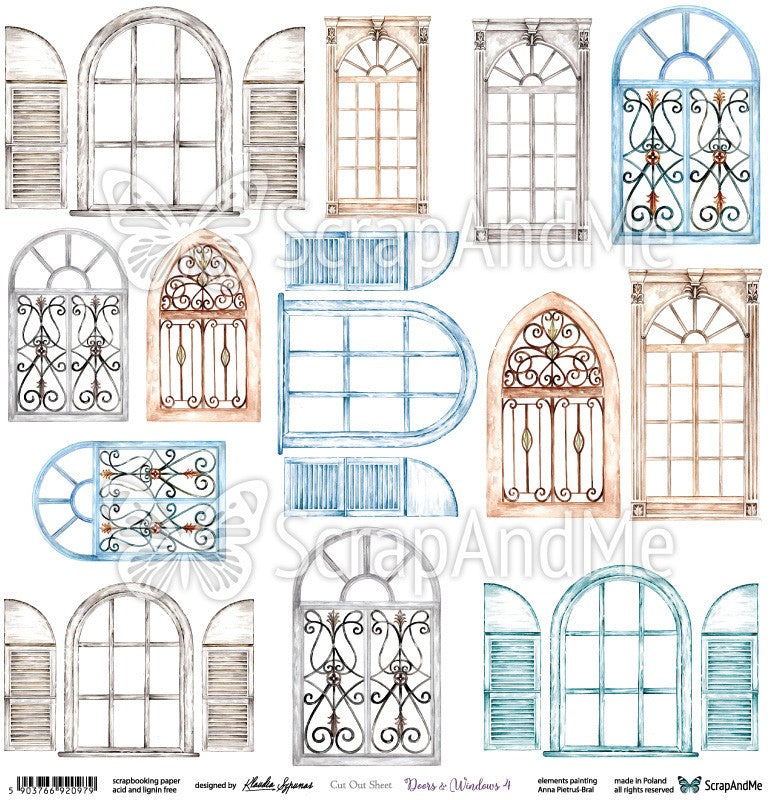 Doors and Windows 4 Cut-out sheet from ScrapAndMe – Merly Impressions