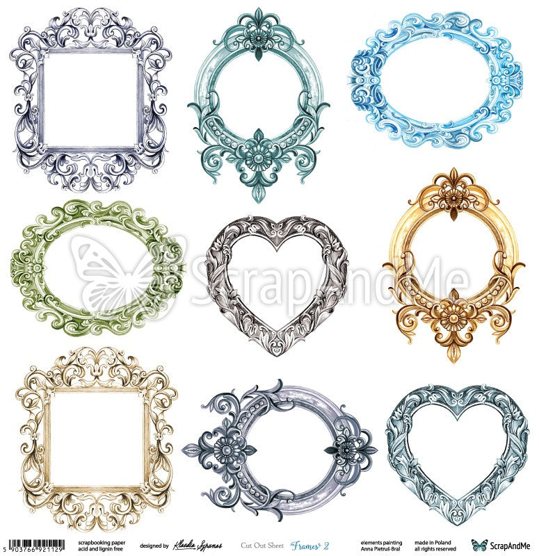 Frames 2 Cut-out sheet from ScrapAndMe – Merly Impressions